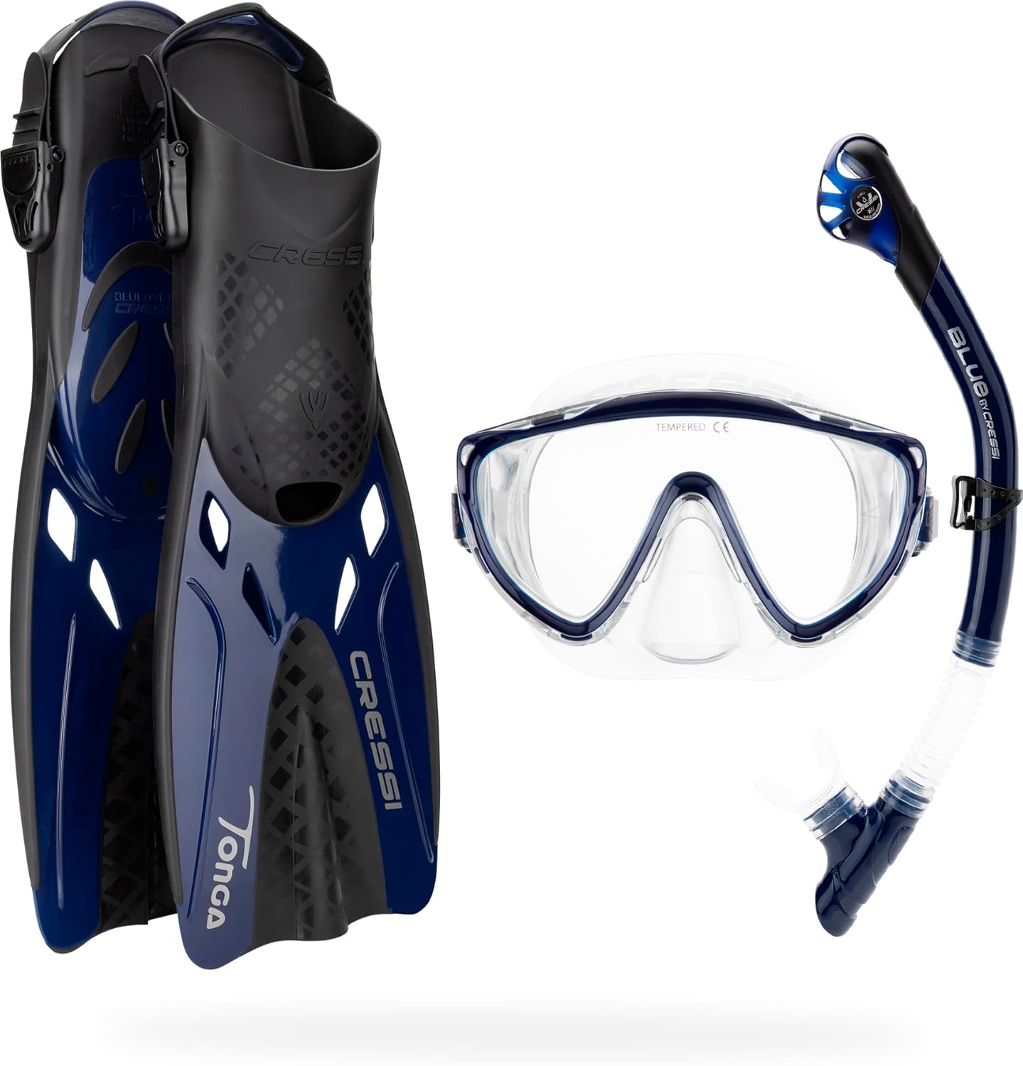 Cressi Tino Adventure Snorkeling Set Mask, Snorkel, and Fin – Stone Sports